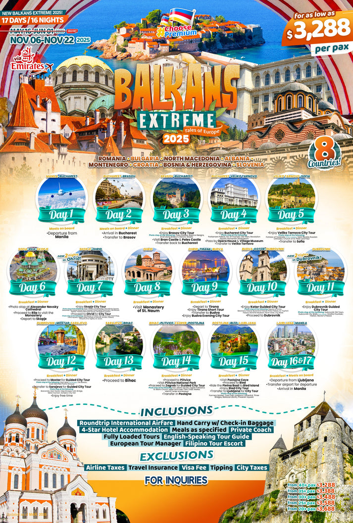 Balkans Extreme $3288 – Mad Sun Travel and Tours